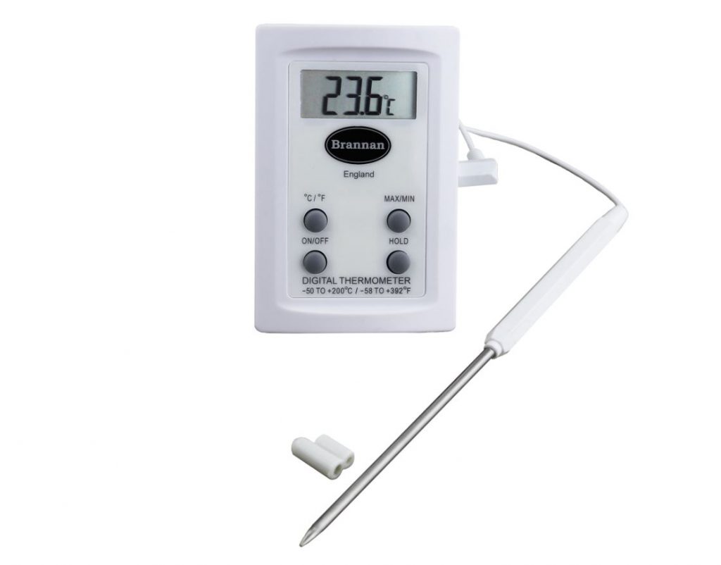 Digital Thermometer with Stainless Steel probe and 1500mm cable - Temp ...