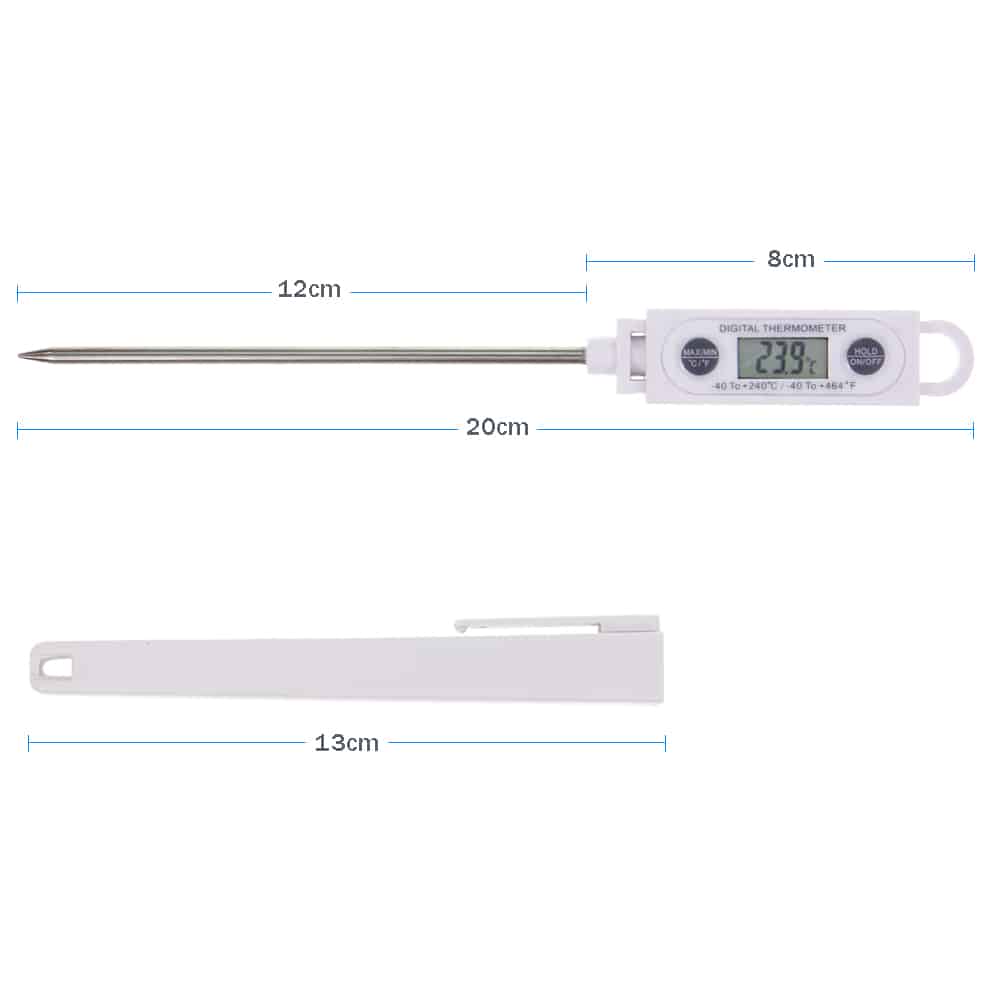 5500004- Digital Thermometer with 120mm Stainless Steel Probe - Temp ...