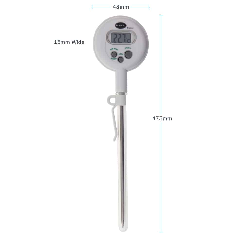 954849 - Digital Thermometer Small with Pocket Case - Temp Range -10 ...
