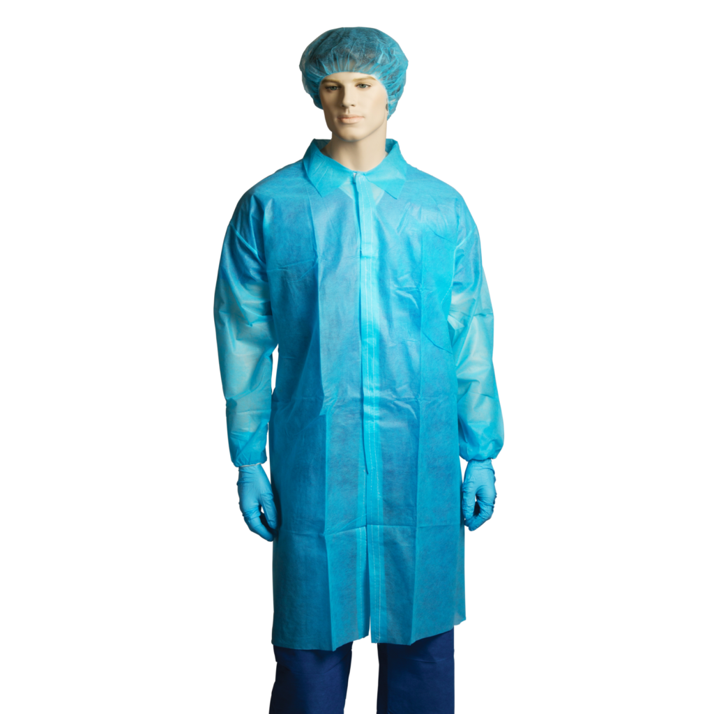 Polypropylene Lab Coat - No Pocket - Blue - XXXLARGE (Carton of 100)