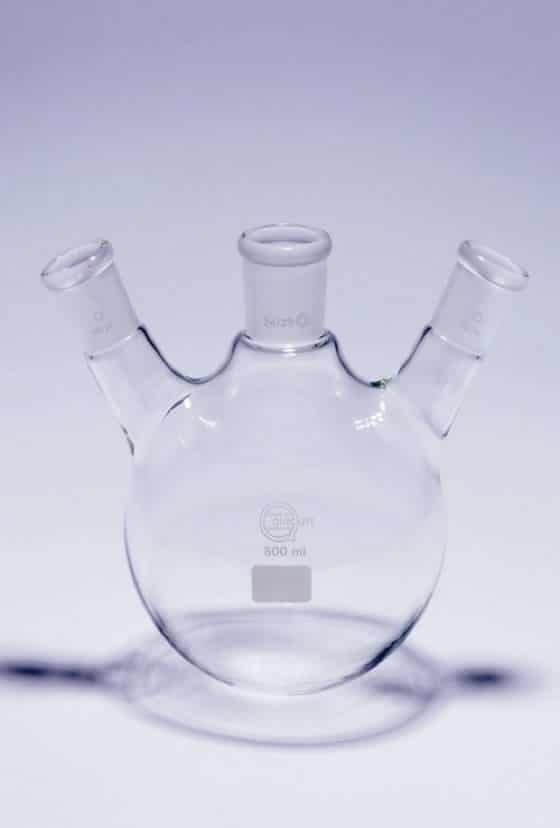 Round Bottom, Three Neck Flask - Nom Capacity 25ml, Socket Size 14/23 x ...