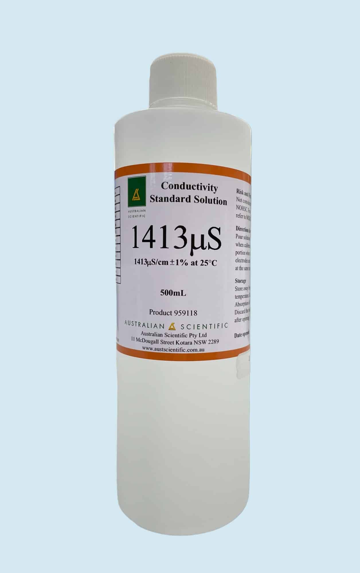 Conductivity Standard 1413uS/cm - 500ml | Australian Scientific
