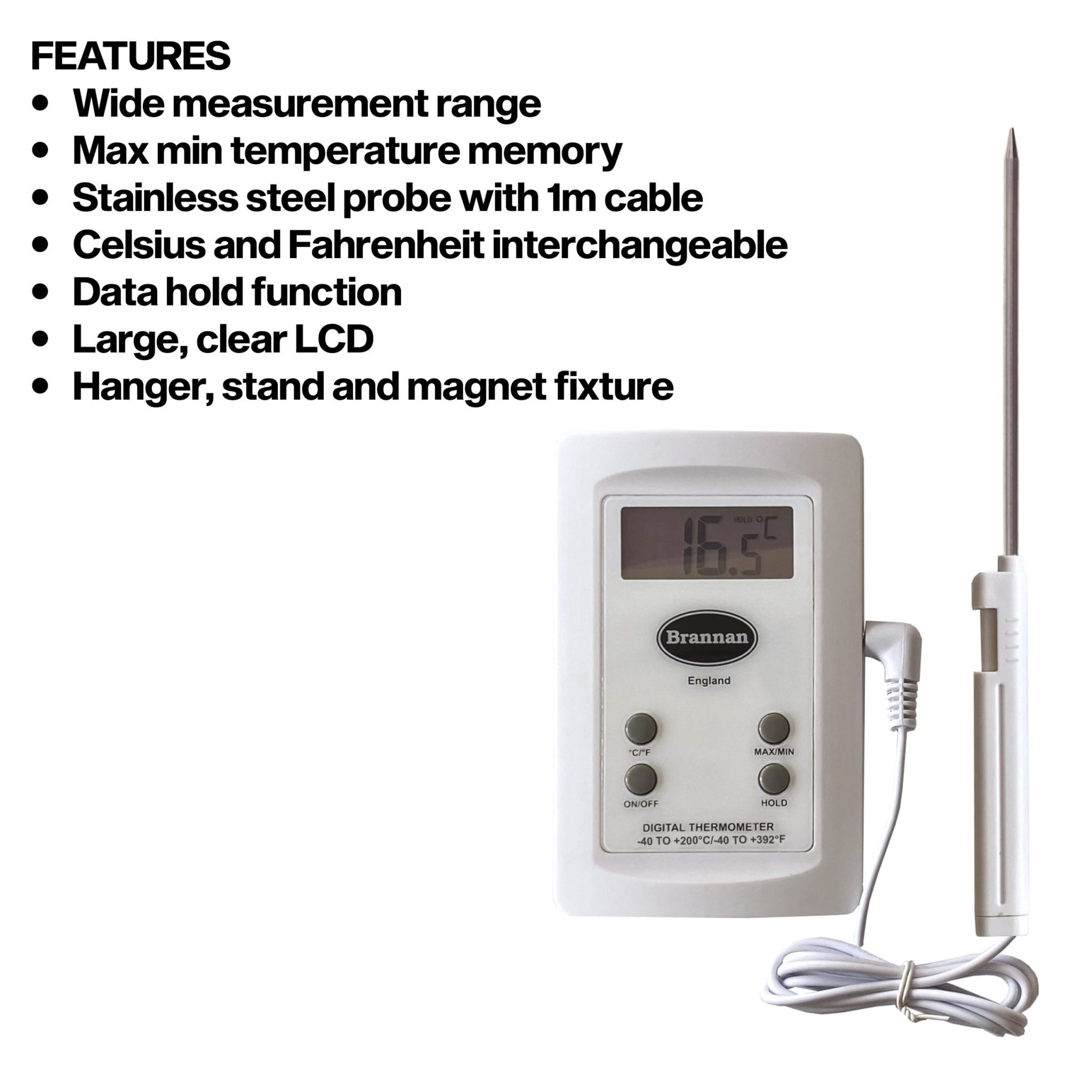 5500010 - Digital Thermometer Temp Range -50+200°C - Australian Scientific