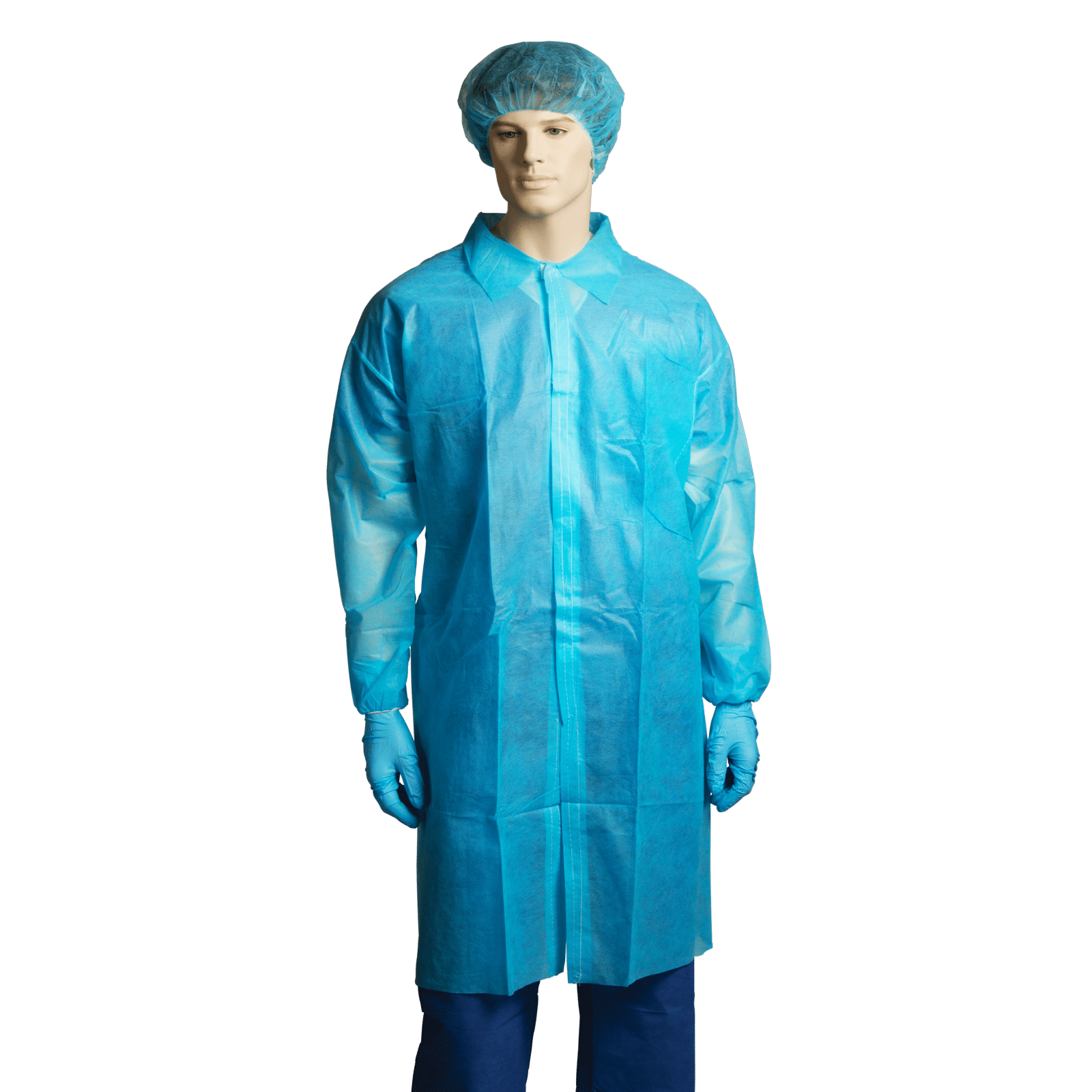 Polypropylene Lab Coat - No Pocket - Blue - XLARGE (Carton of 100)