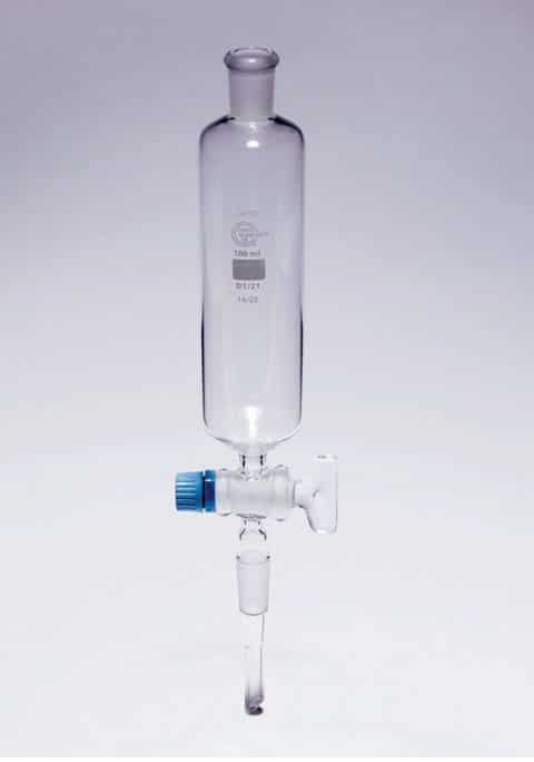 Dropping Funnel – Cylindrical, Stem in Line with Cone, Glass Stopcock ...